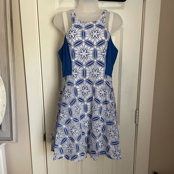 Maude | Dresses | Maude Blue White Lace Dress | Poshmark